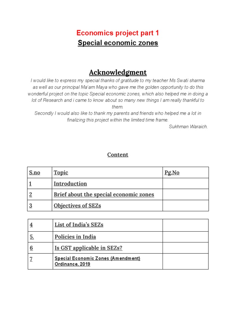 Economics Project Part 1 | PDF | Economies | Trade