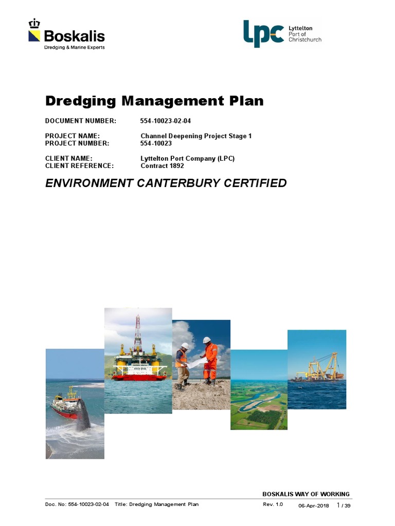 Dredging Management Plan Overview | PDF | Dredging | Waste Management