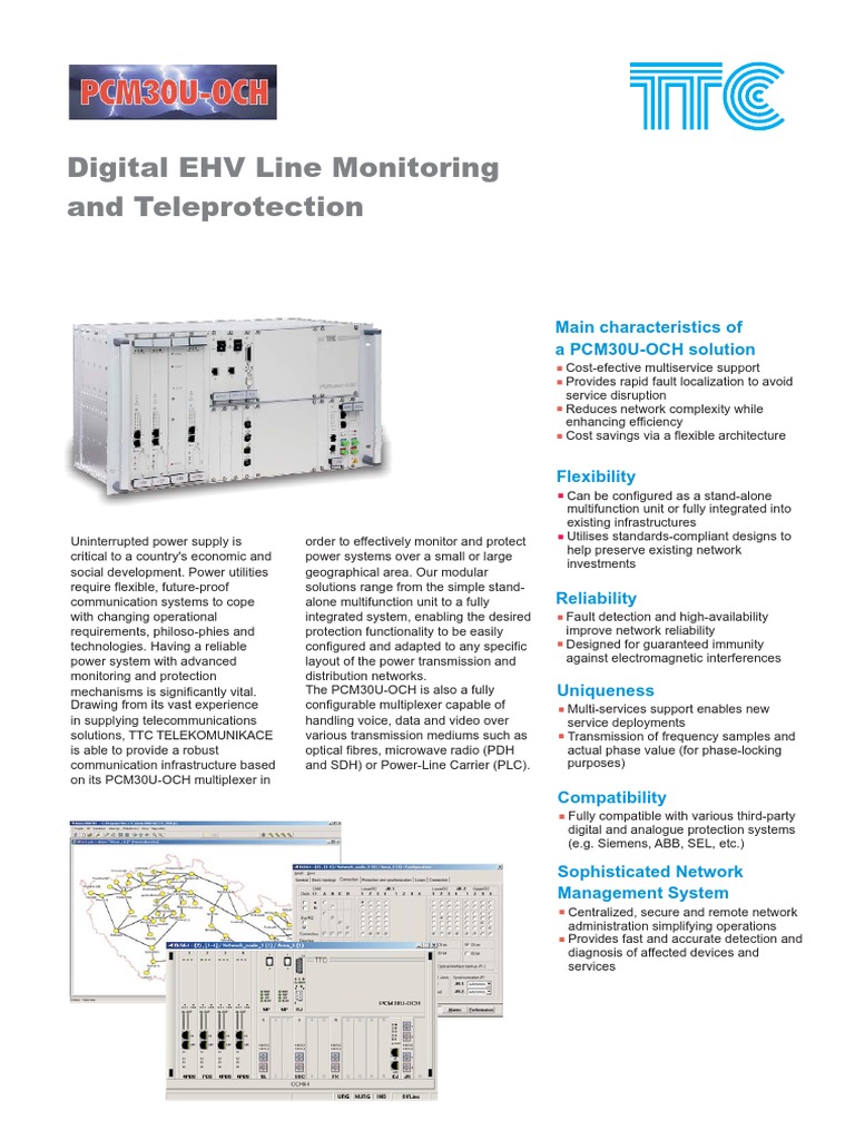 Digital EHV Line Monitoring and Teleprotection: Main Characteristics of ...