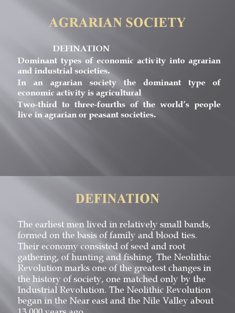 Agrarian Society