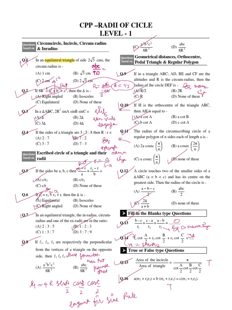 CPP – Circles and Triangles | PDF | Triangle | Elementary Geometry