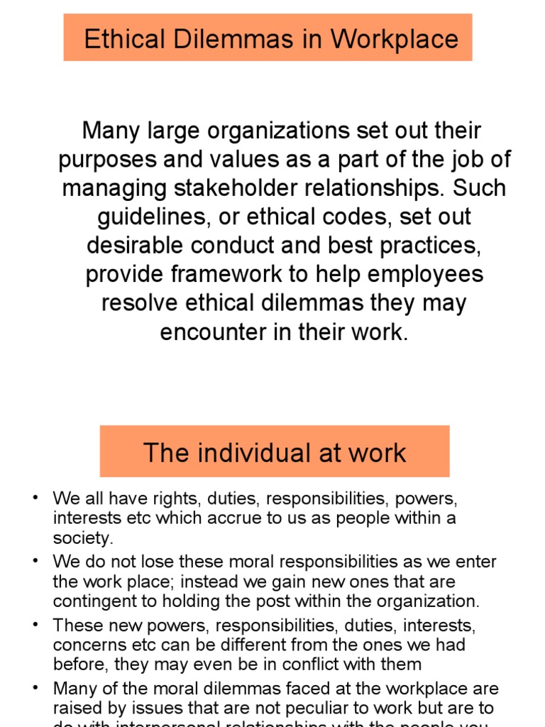 2011 Ethical Dilemmas in Workplace L4 | PDF | Confidentiality ...