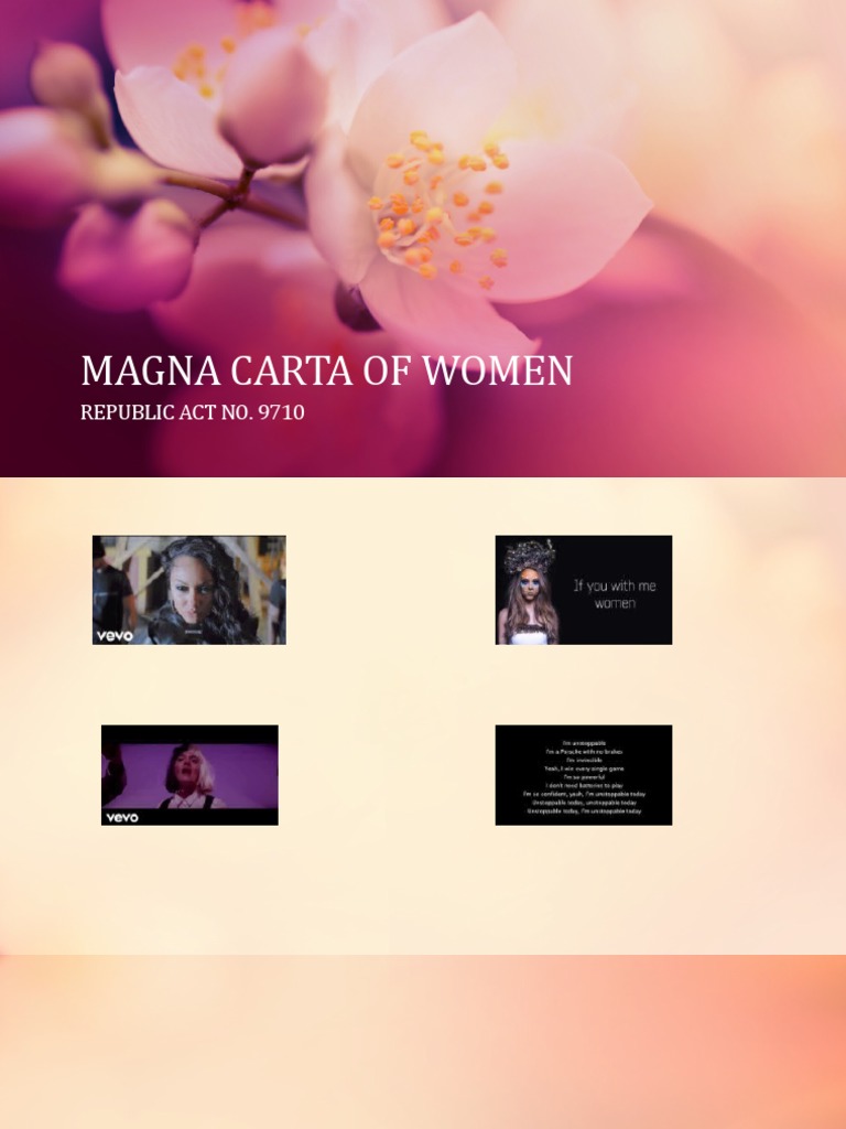 Magna Carta of Women | PDF | Women's Rights | Discrimination & Race Relations