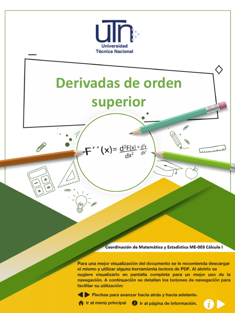 Derivadas de Orden Superior | PDF | Derivado | Optimización Matemática