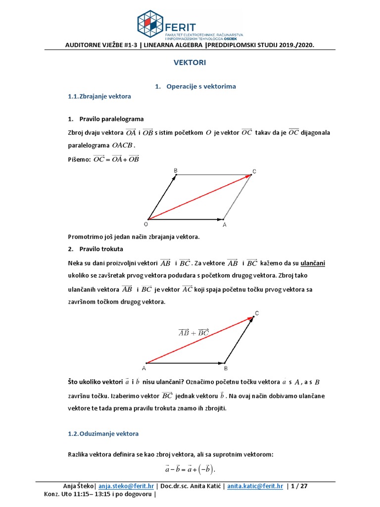 Vektori 19 20 | PDF