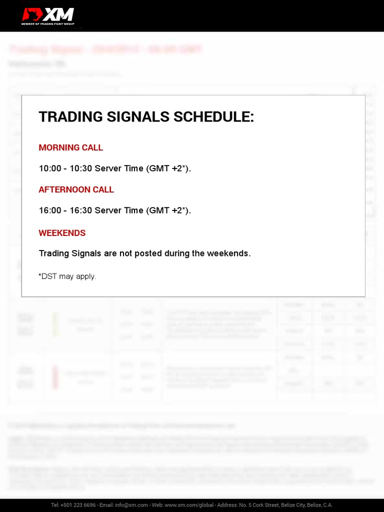 Forex Trading Signals Schedule | PDF | Business | Finance & Money ...