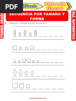 Ficha de Trabajo: Clasificación de Objetos Por Su Tamaño, Color y Forma ...