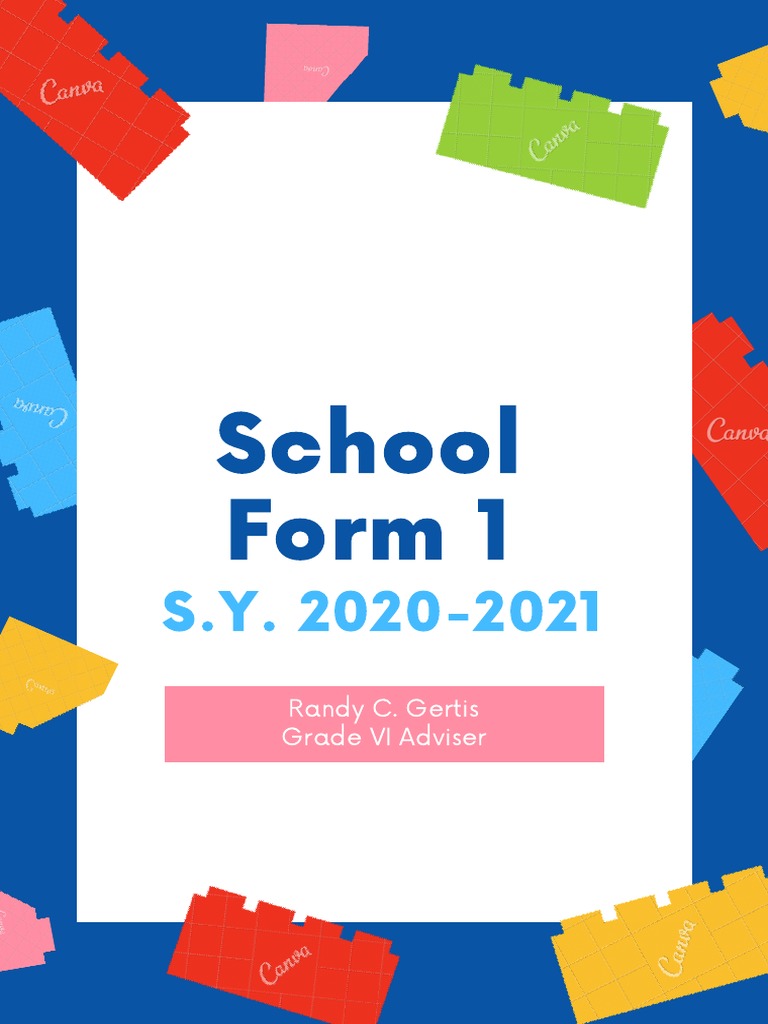 Colorful Building Blocks Back To School Classroom Door Poster | PDF