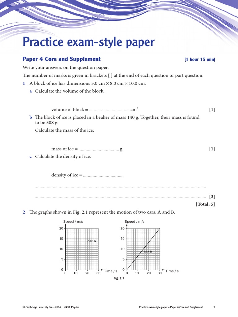 Prac Exam Style Paper 4 | PDF | Isotope | Force