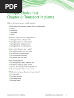 IGCSE Biology Topic 8 Transport in Plants Presentation | PDF | Leaf ...