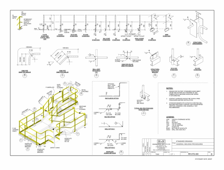 Standard Handrail Welding Procedure | PDF