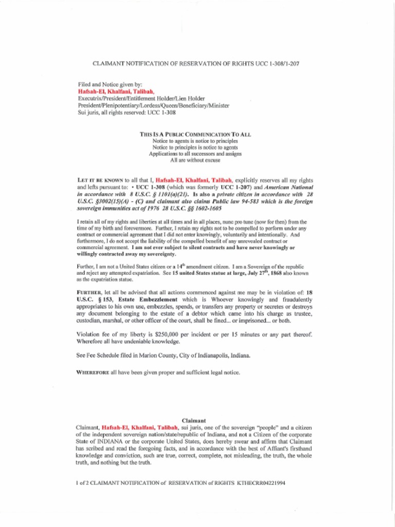 Reservation of Rights | PDF