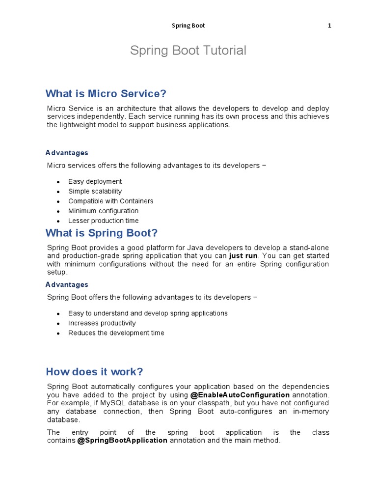 Spring Boot Tutorial | PDF | Uniform Resource Identifier | Java ...