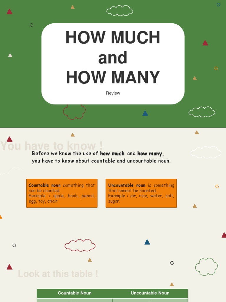 How Much and How Many: Review | PDF