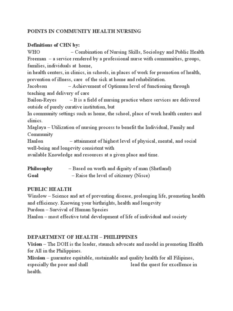points-in-community-health-nursing-pdf-public-health-health-care