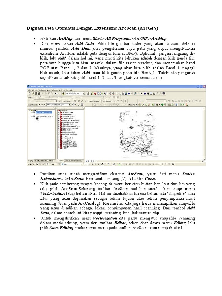 Digitasi Peta Otomatis Dengan Extent Ions ArcScan | PDF | Metode ...
