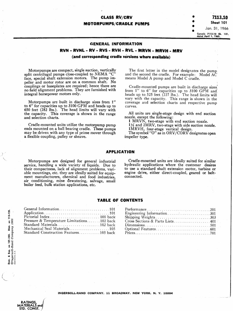 INGERSOLL RAND - Technical Information | Download Free PDF | Pump | Engines