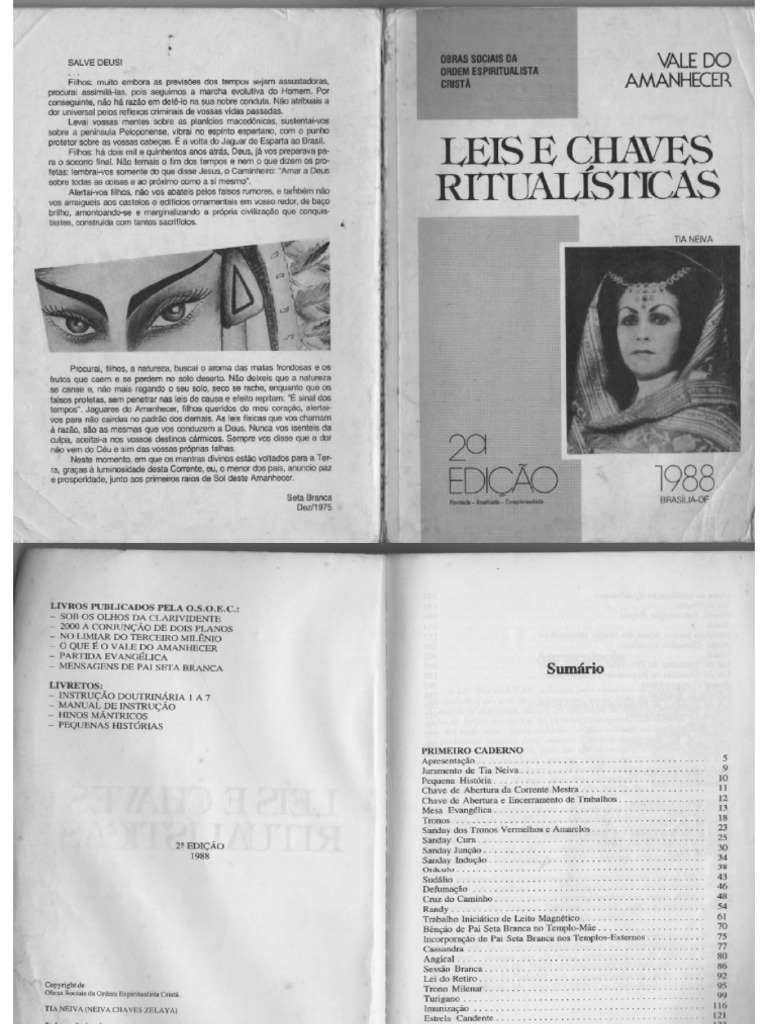 Livro de Leis e Chaves Ritualísticas 1988 | PDF