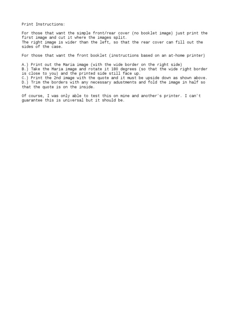 Print Instructions | PDF
