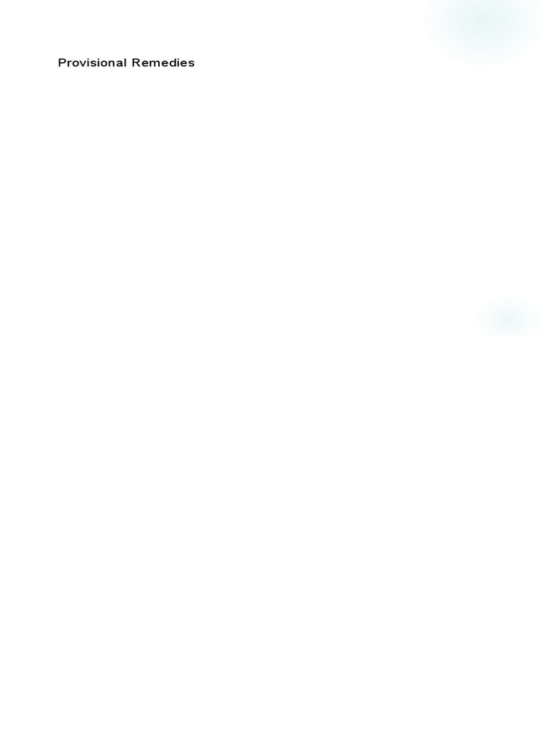 Provisional Remedies | PDF | Injunction | Judgment (Law)