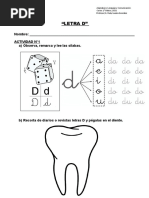 PRUEBA LETRAS T, D, N - 1° Basico | PDF