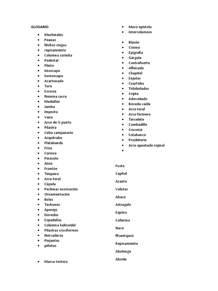 Glosario Arquitectura | PDF | Diseño arquitectonico | Arquitectura