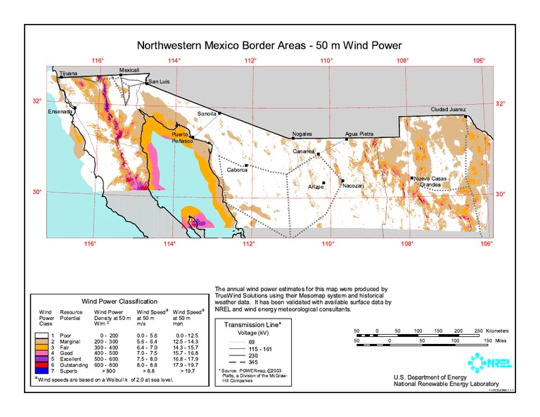 Wind Power Potential in Northwestern Mexico | PDF | Wind Power | Power ...