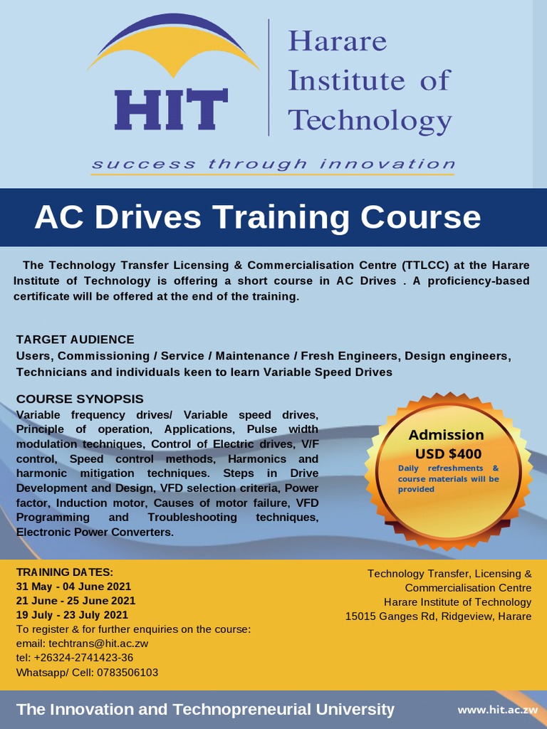 AC Drives Training Course: The Innovation and Technopreneurial ...
