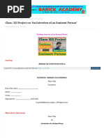 Project - 3, Interview Virat XII | PDF