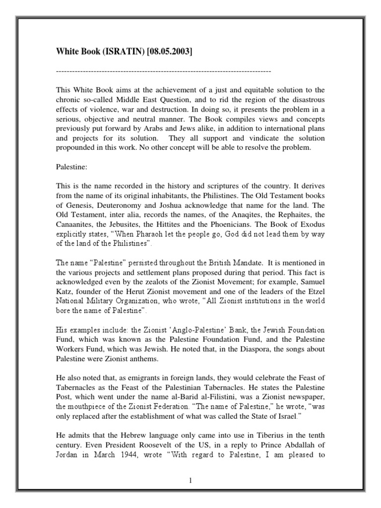 Muammar Al Kadhafi - White Book (Isratin) | PDF | Mandatory Palestine ...