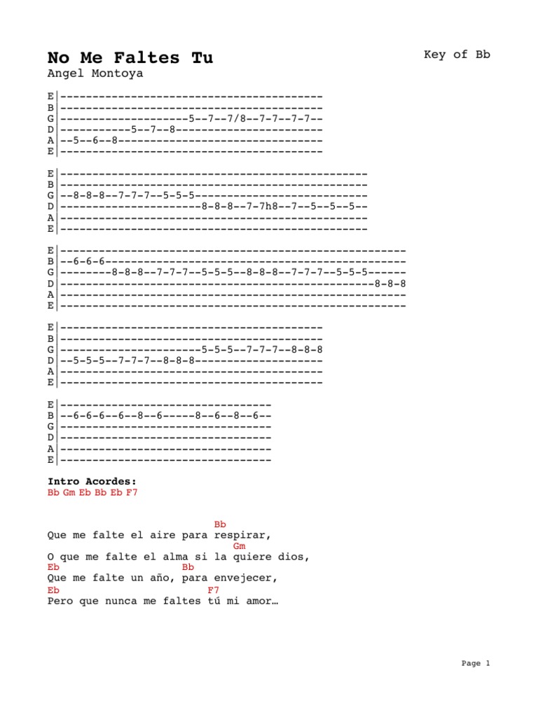 No Me Faltes Tu | PDF | Entretenimiento (general)