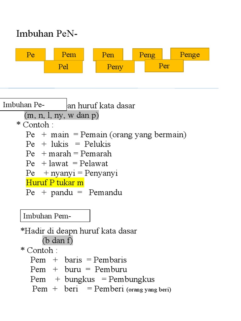 Imbuhan PeN | PDF
