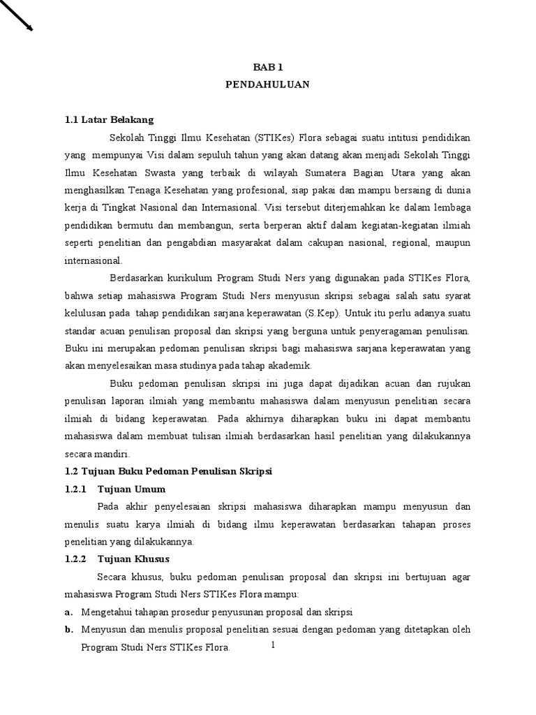 Buku Panduan Penulisan Skripsi 2020 | PDF