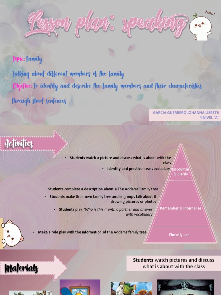 Lesson Plan Speaking | PDF