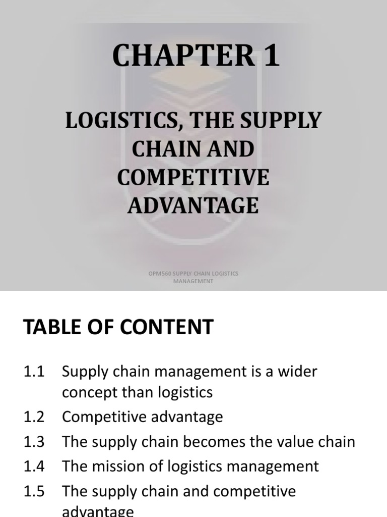 Achieving Competitive Advantage Through Effective Logistics and Supply ...