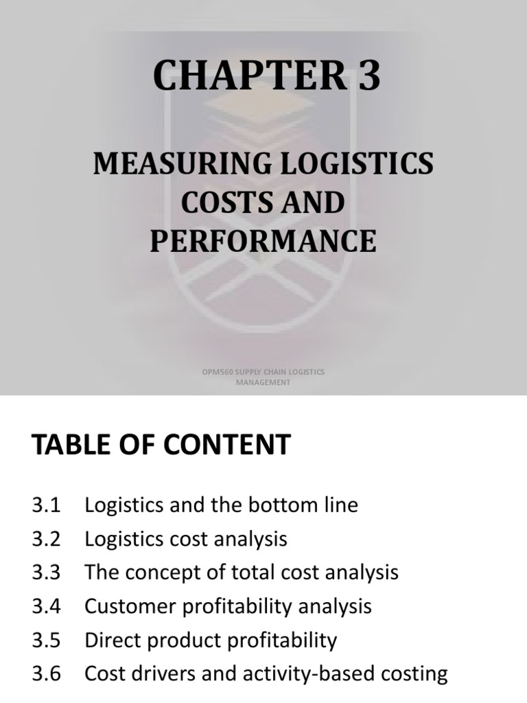 Measuring Logistics Costs and Performance | PDF | Return On Investment ...