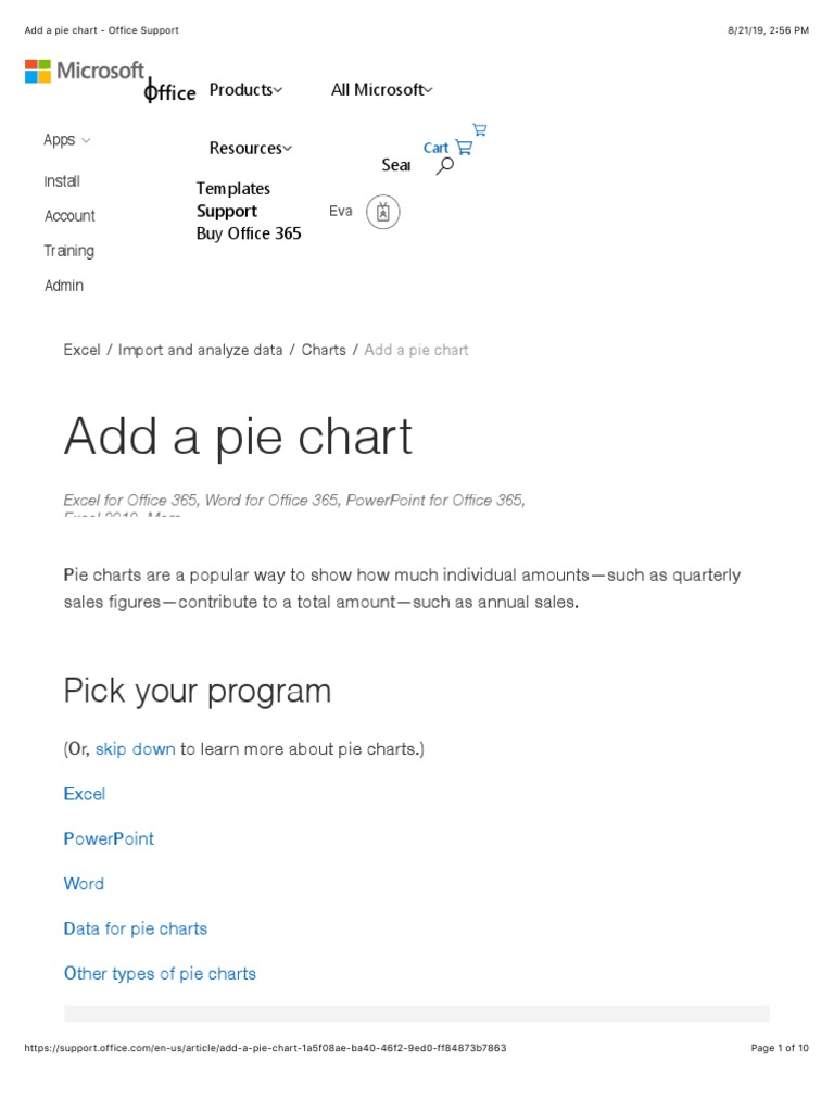 HowTo Add A Pie Chart | PDF | Chart | Microsoft Excel