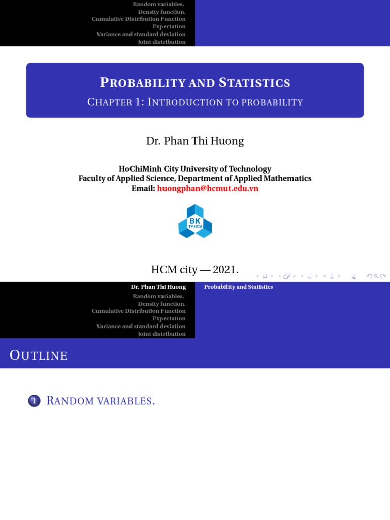 Probability and Statistic Chapter2 | PDF | Probability Distribution | Variance