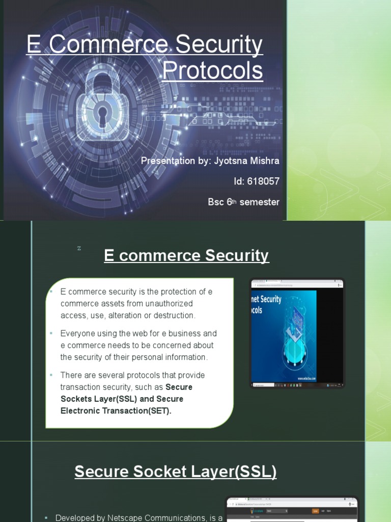 E-Commerce Security Protocols Overview | PDF | Computers | Technology ...