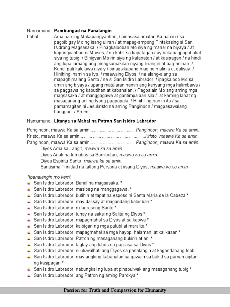 Prayer Guide Tagalog 2 | PDF