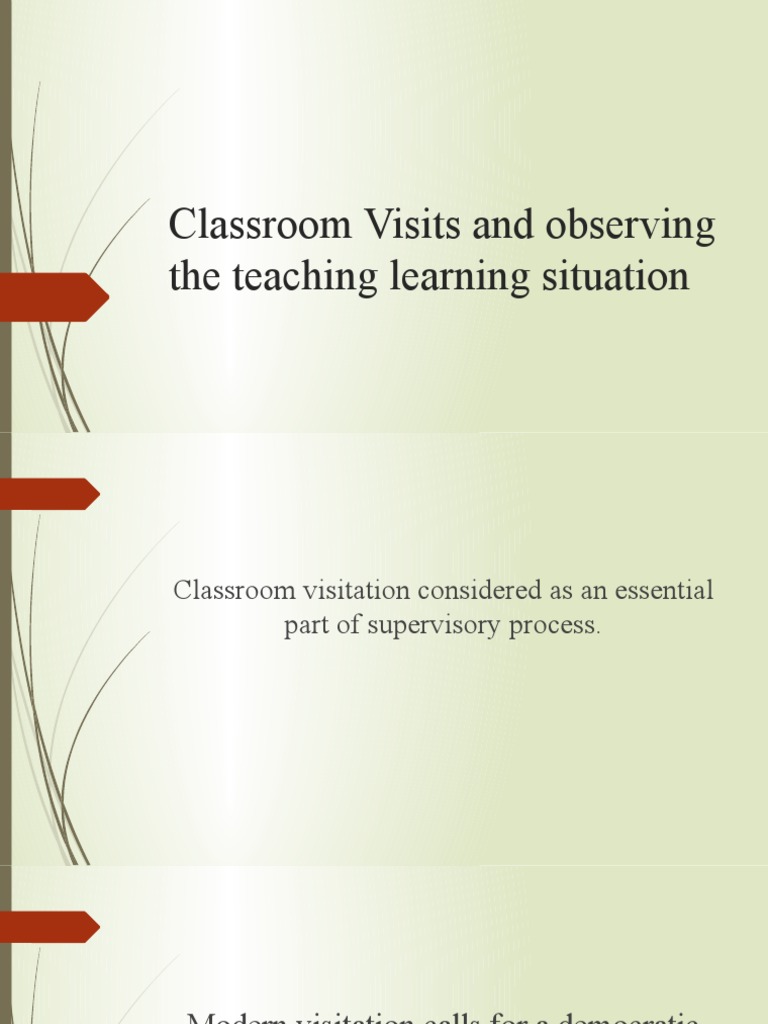 Effective Classroom Visitation Strategies | PDF | Teachers | Classroom