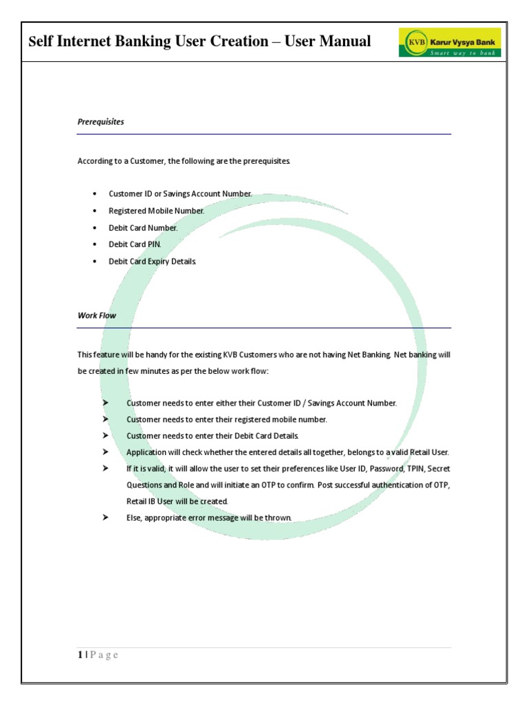 A Step-by-Step Guide to Self Registration for Internet Banking ...