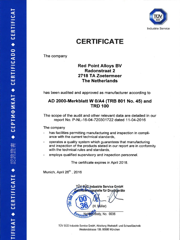 AD2000 Merkblatt W0 - A4 2016 2018 | PDF
