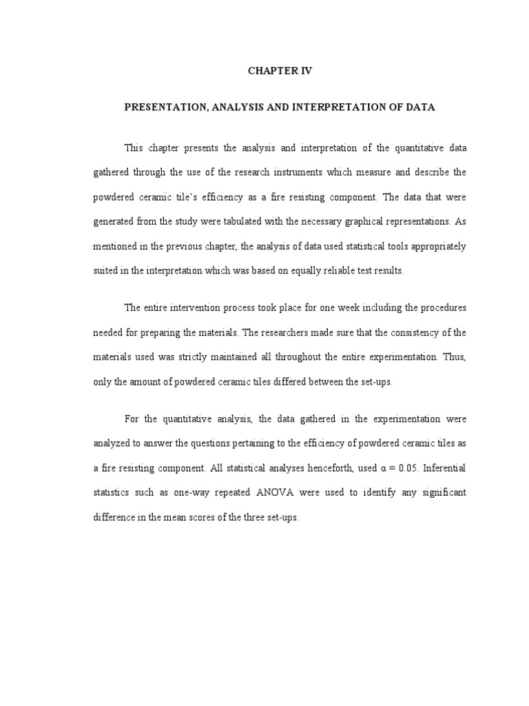 Research Chapter 4 | PDF | F Test | Experiment