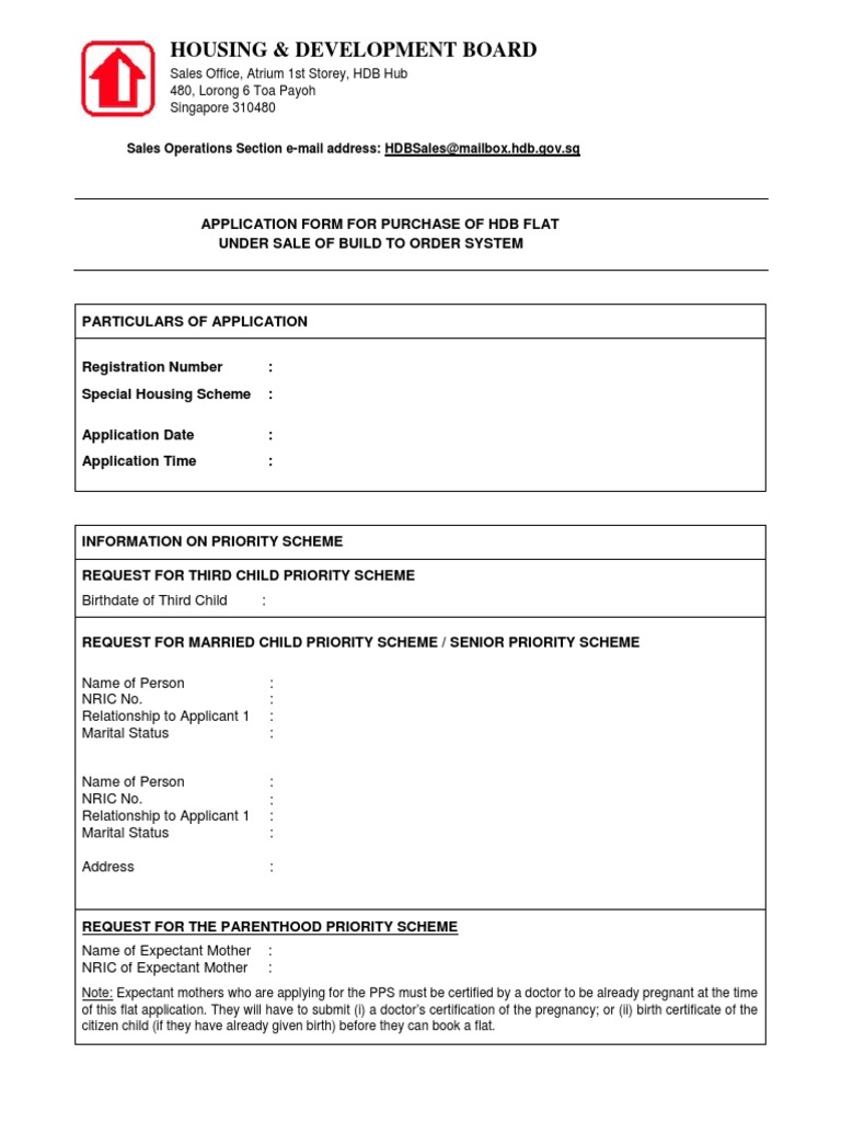 Appln Form - BTO For BCP (Aug 2018) | PDF | Justice | Crime & Violence