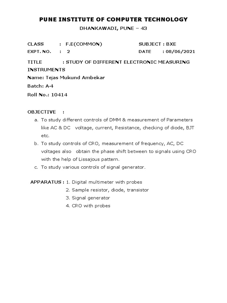 Tejas Ambekar - Lab Observation Record Expt 2 | PDF | Amplitude | Root ... Tejas Ambekar - Lab Observation Record Expt 2 | PDF | Amplitude | Root ...