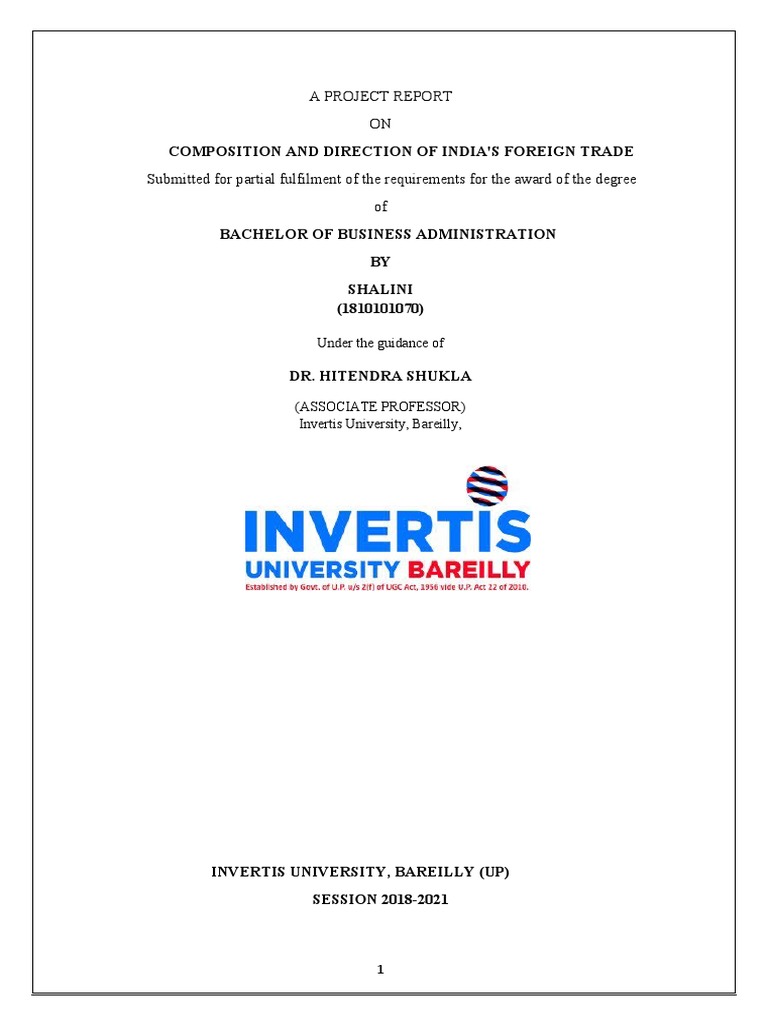 Composition and Direction of India's Foreign Trade | PDF | Bric | Petroleum