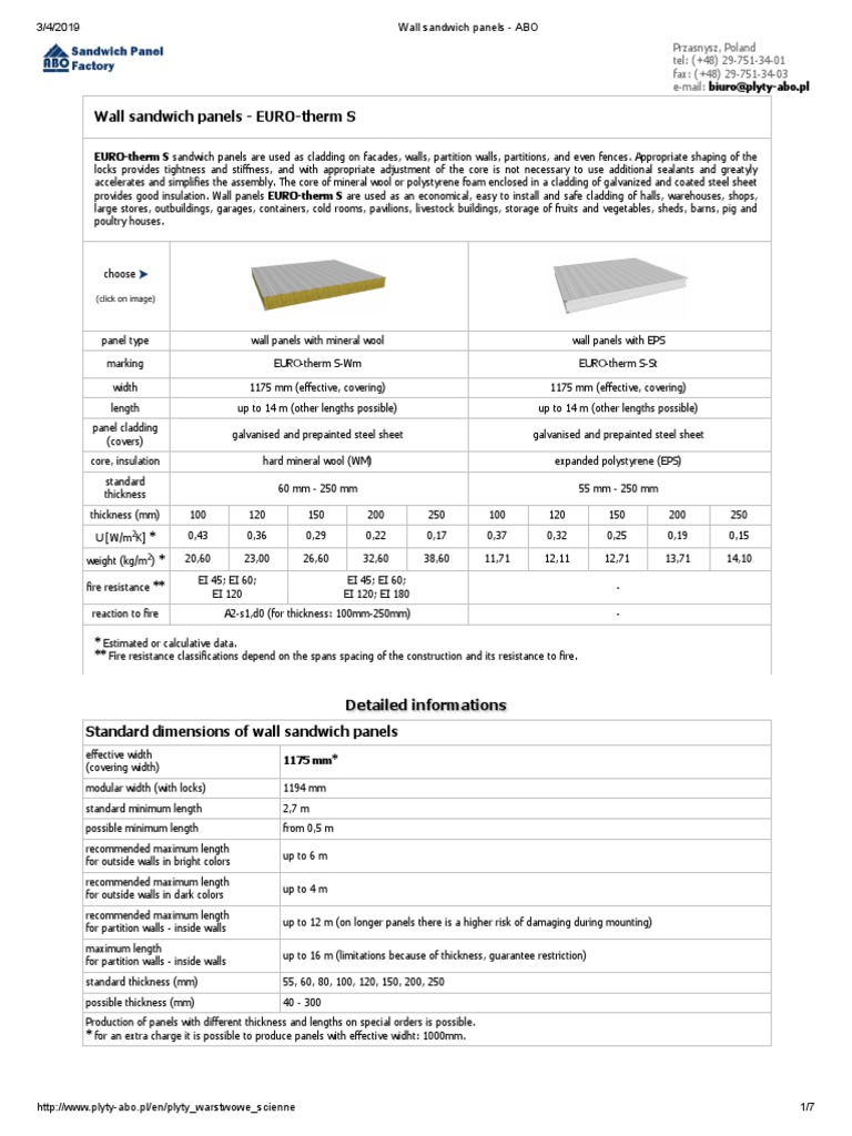 Wall Sandwich Panels - ABO | PDF | Wall | Galvanization