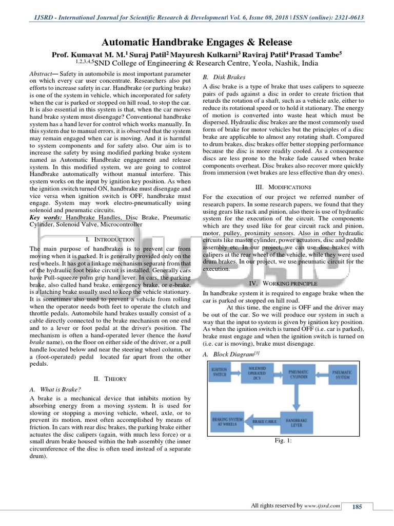 Hand Break Paper 3 | PDF | Brake | Tools