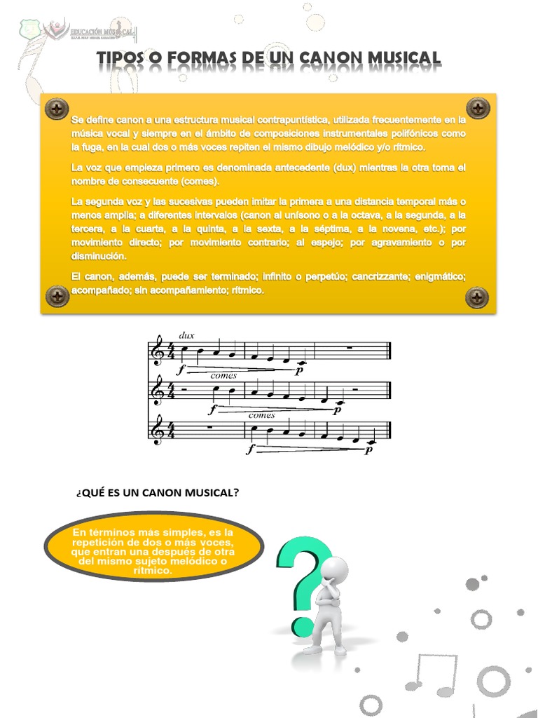 TIPOS DE CANON MUSICAL - Estud. Alvaro Bello I. - Edu. Musical 4to Año ...